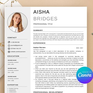 Professional & Modern Resume Template for CANVA Resume Design CV ...