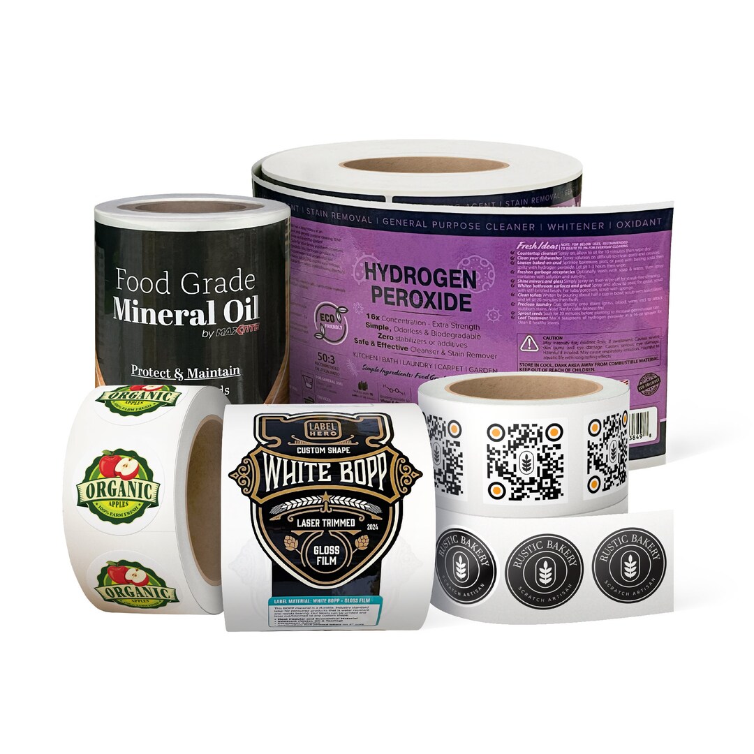 Customize Your Own Stickers/labels With Any Design- Logo-personalize Your Business Stickers-100 ...