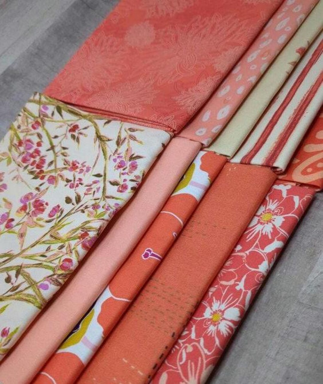 AGF Coral Pink Purple Fabric Bundles of Fat Quarters With Gorgeous ...