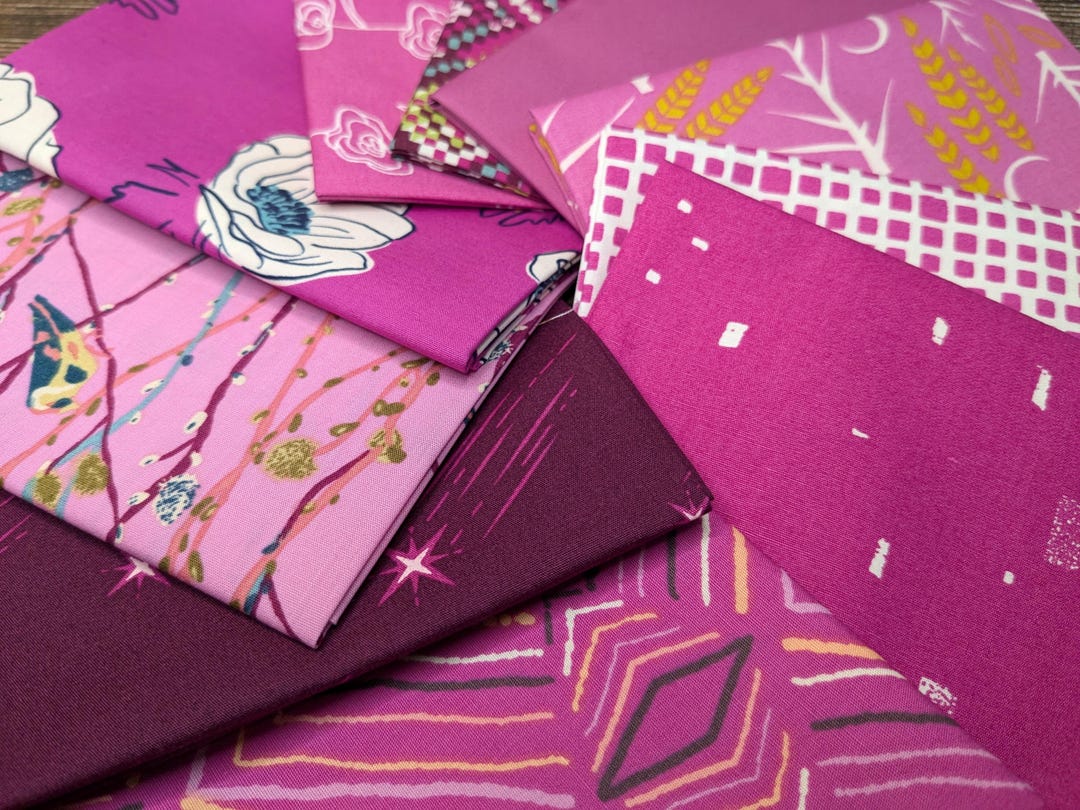 AGF Purple Fabric Bundles of Fat Quarters With Gorgeous Floral ...