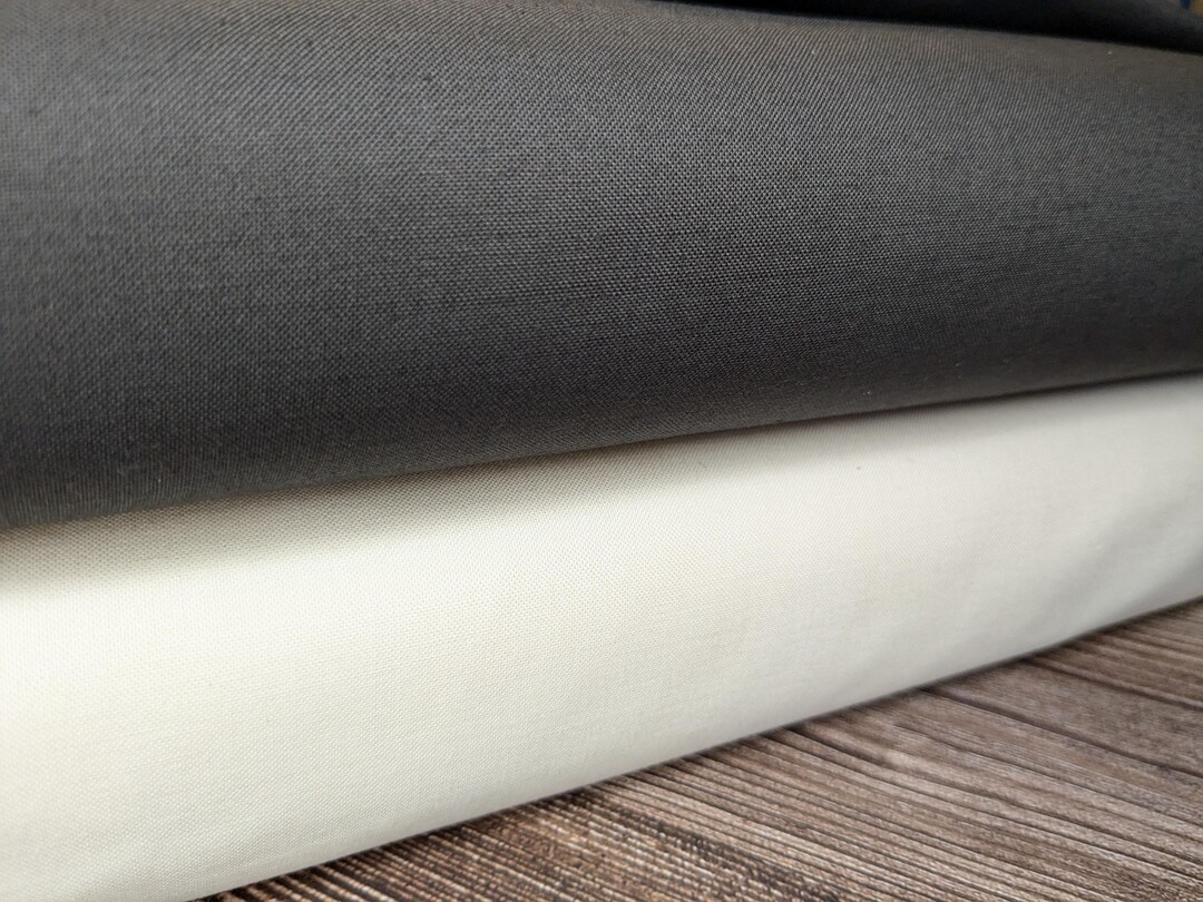 Bella Solids Fabric by the Yard | Gray, Ivory, Turquoise Cotton for ...