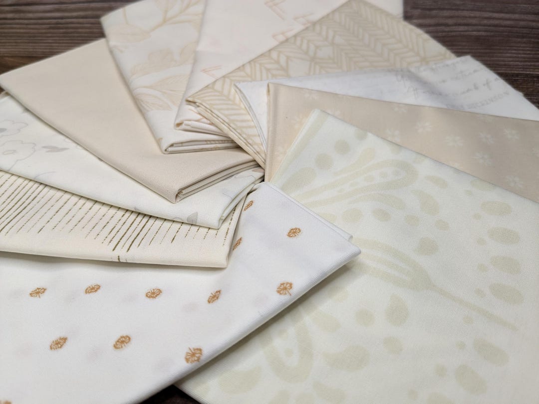Woodland Flower Fat Quarter Bundle: Art Gallery Neutral Cotton Fabric ...
