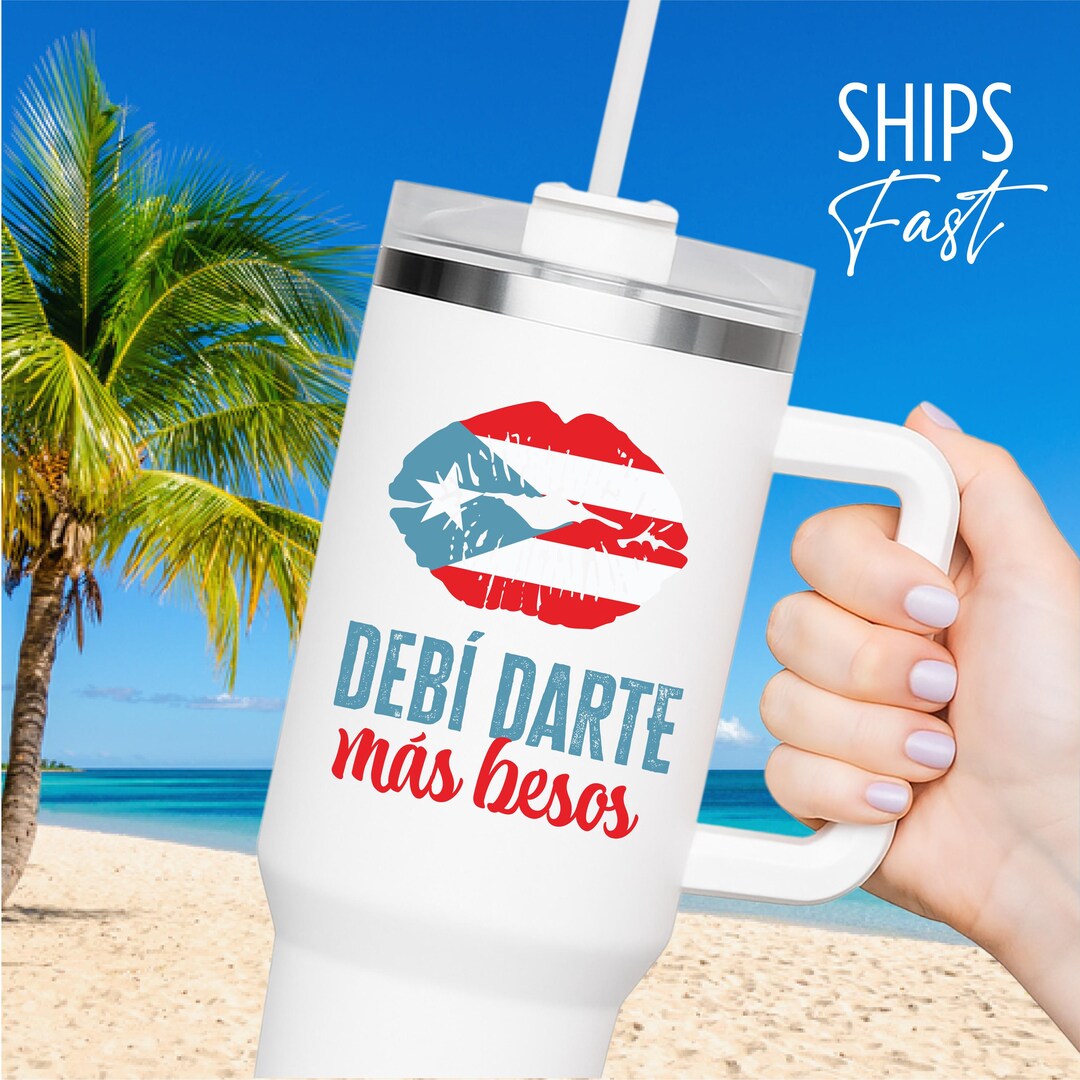 Puerto Rico Flag Tumbler With Handle for Puerto Rico Lover Boricua 40oz ...