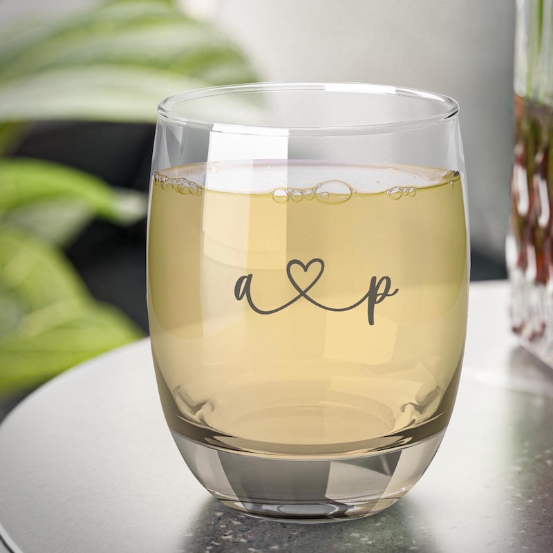Initials Wine Glass - Etsy