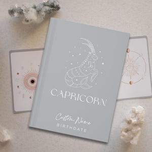 Capricorn Zodiac Sign Custom Journal Birthday Gift for Friend Birth ...