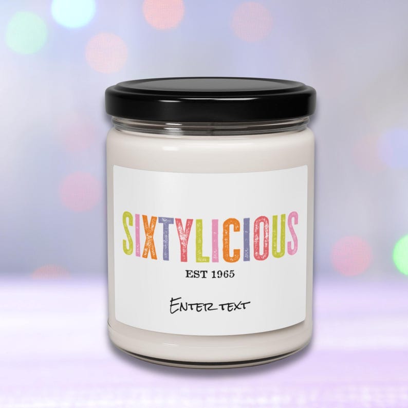 60th Birthday Custom Candle Sixtylicious Birthday Gift Personalized ...