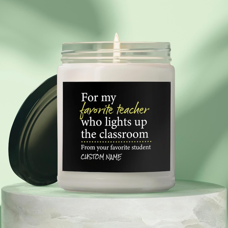 Personalized Candle Teacher Appreciation Gift Custom Candle Teacher ...