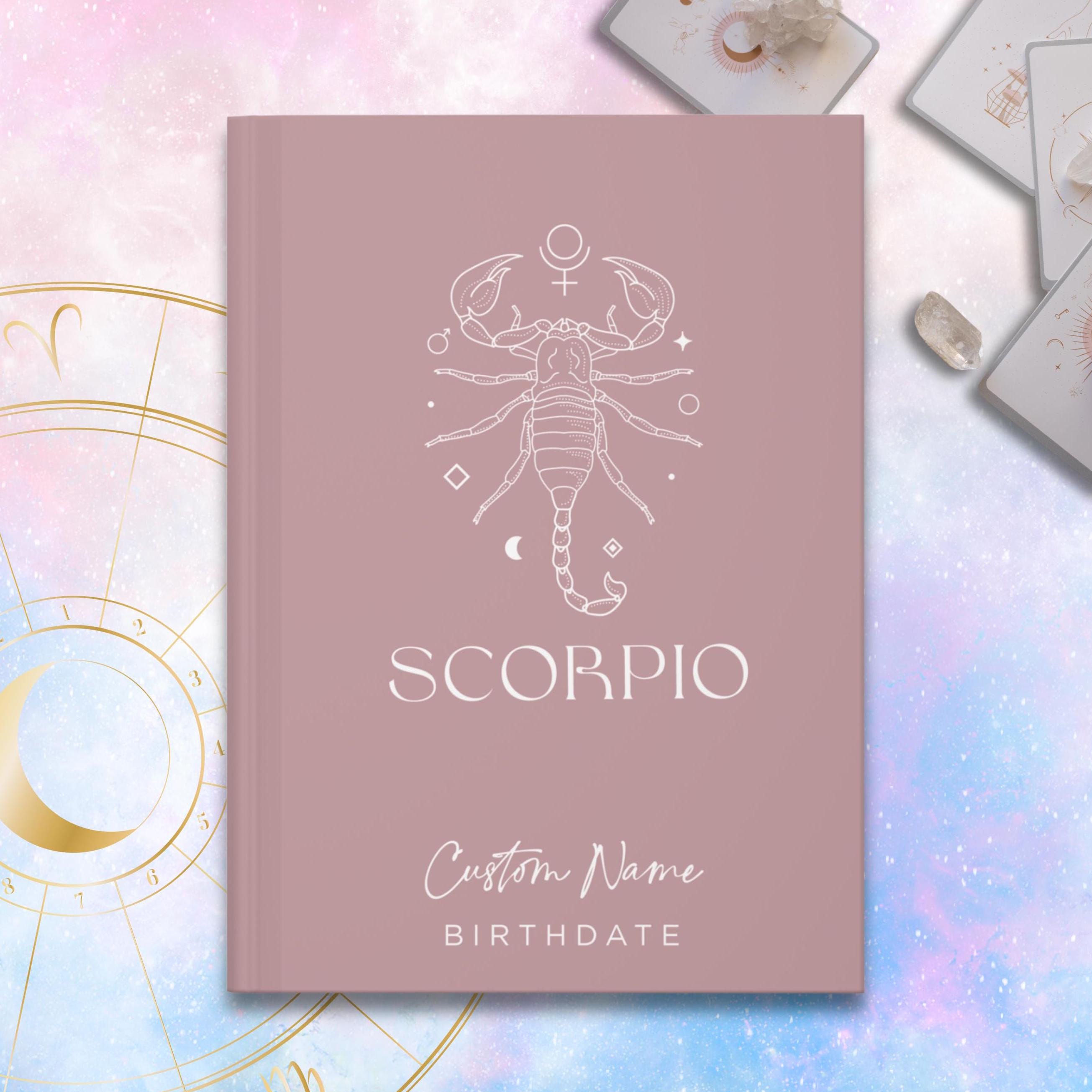 Scorpio Zodiac Sign Custom Journal Birthday Gift for Friend Birth Month ...