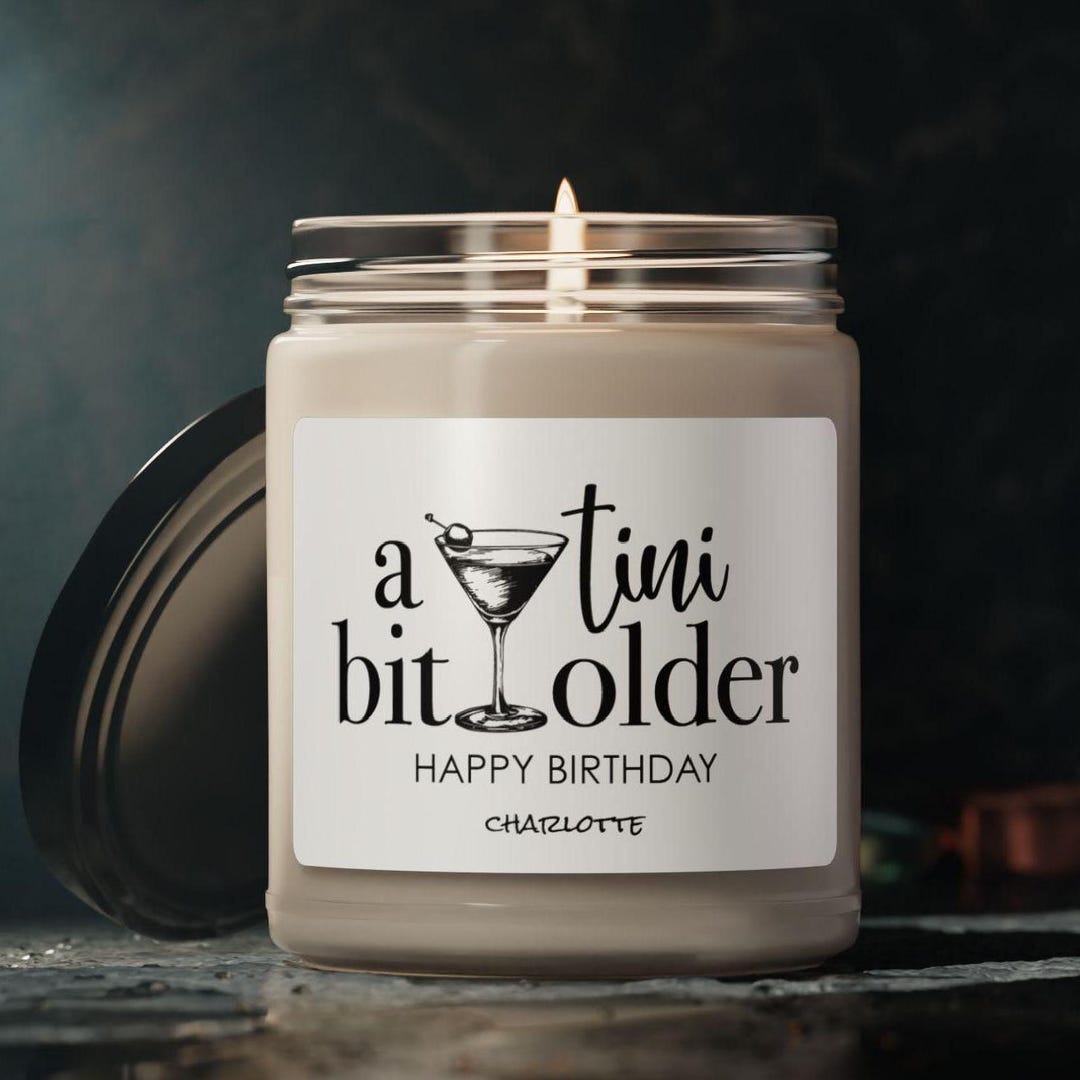 Funny Birthday Gift Idea for Bff Tini Bit Older Custom Candle Mom Gift ...