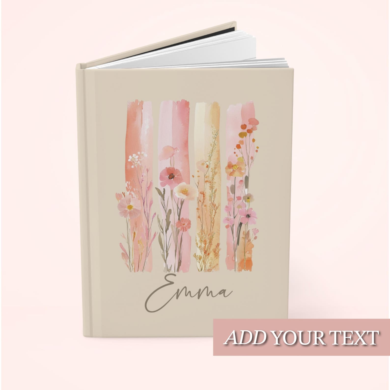 Wildflowers Watercolor Art Custom Notebook Flower Lover Gift Floral ...