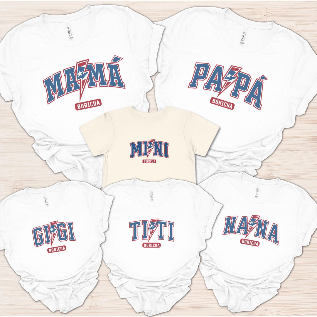Puerto Rican Family Matching Shirt Boricua Mom and Dad Tshirt Custom ...
