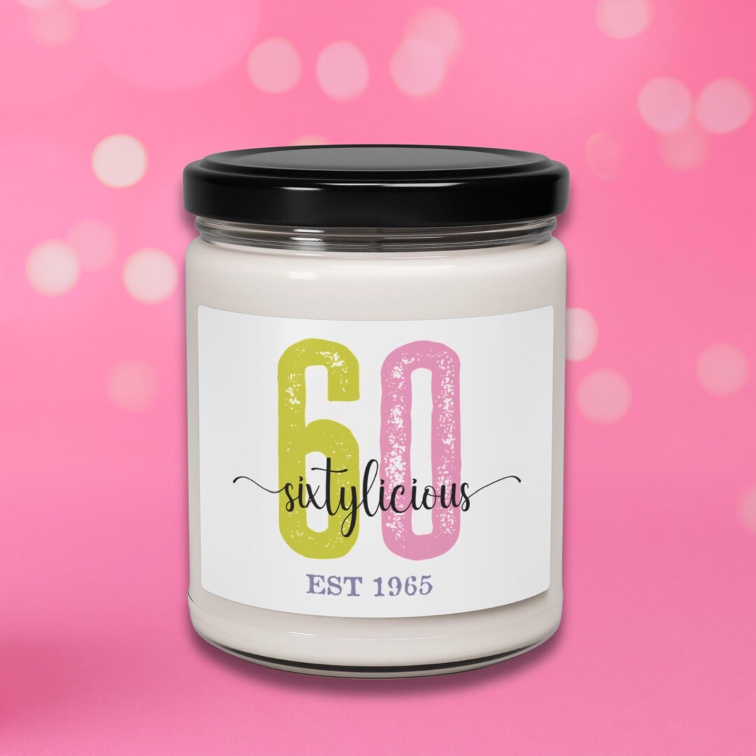 60th Birthday Custom Candle Sixtylicious Birthday Gift Personalized ...