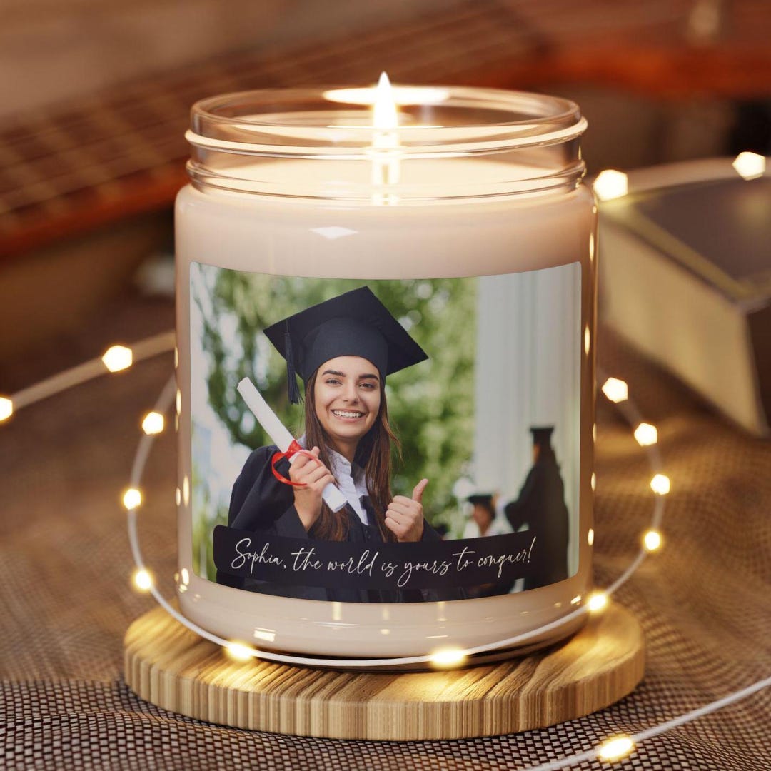 Custom Photo Candle Graduation Photo Gift Personalized Candle ...