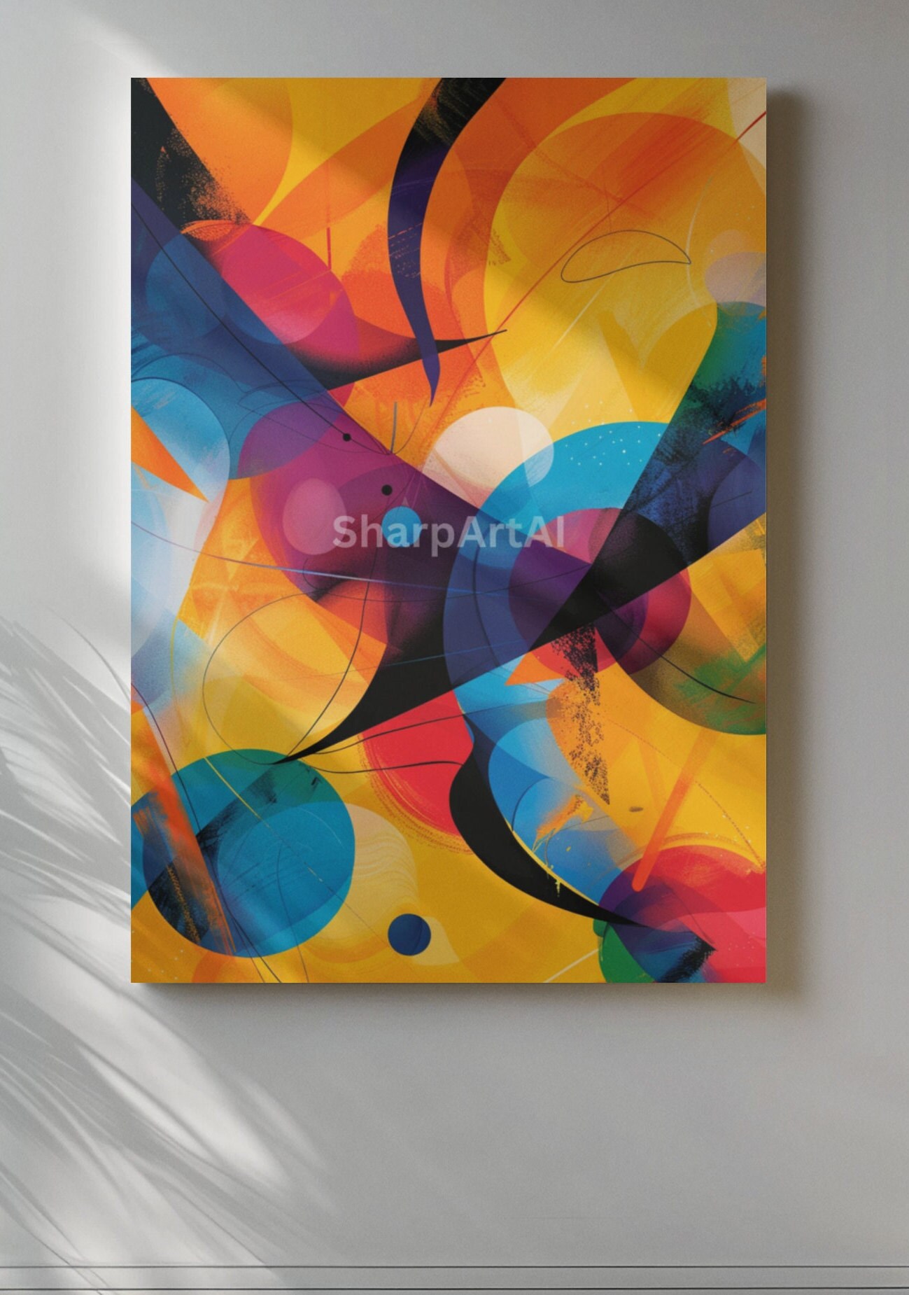 Printable Wall Art Vibrant Energy Minimalist Abstract Art Print ...