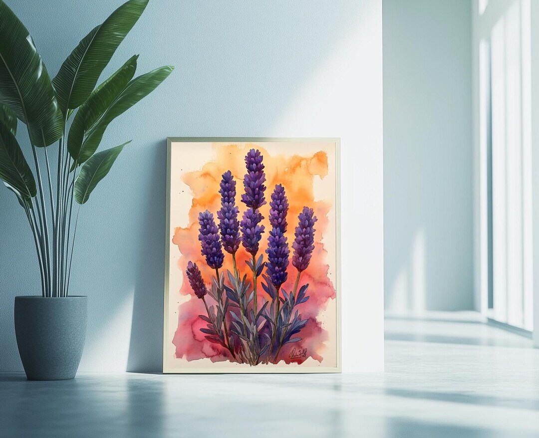 Purple Lavender Poster Wall Art | Nature-inspired Print for Relaxing ...