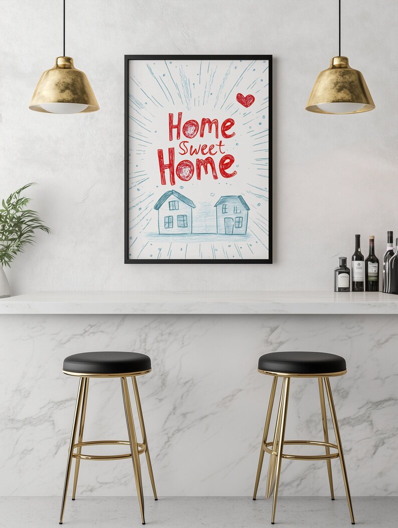 Digital Download, Home Sweet Home Art Print – Nursery and Kid's Room ...