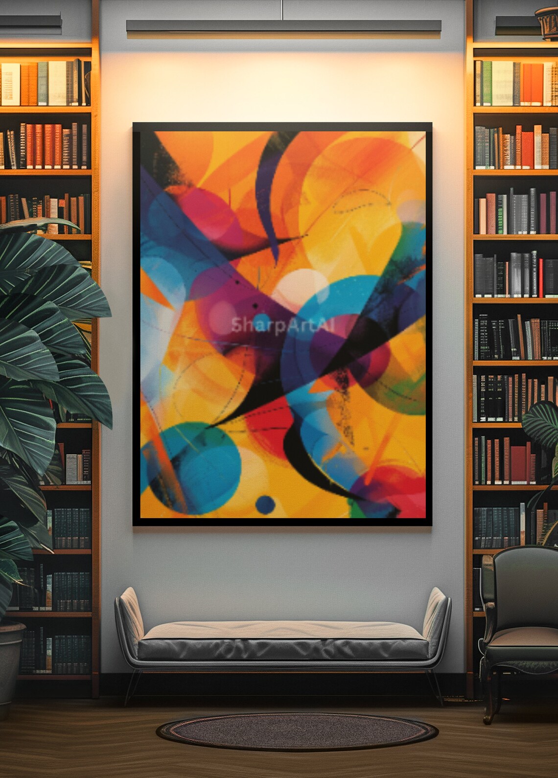 Printable Wall Art Vibrant Energy Minimalist Abstract Art Print ...
