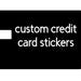 Custom Credit Card Decals - Etsy
