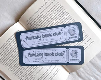 Fantasy Readers Book Club Bookmark Fantasy Reader Bookmark Fantasy ...