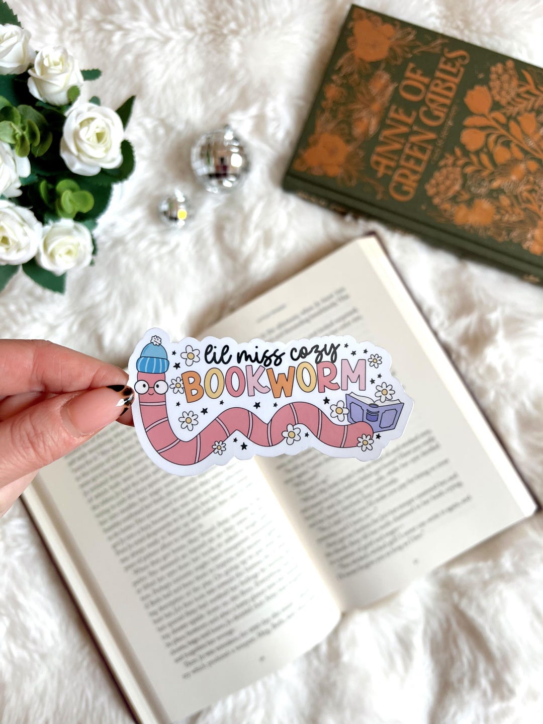 Lil Miss Cozy Bookworm Sticker | Bookish Gift | Book Lover | Kindle ...