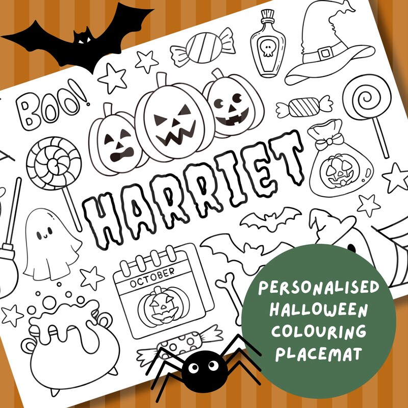 Halloween Placemat - Etsy