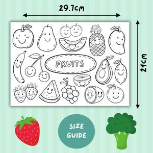 Fruits & Vegetables Coloring Pages: Healthy Eating Education (PDF ...