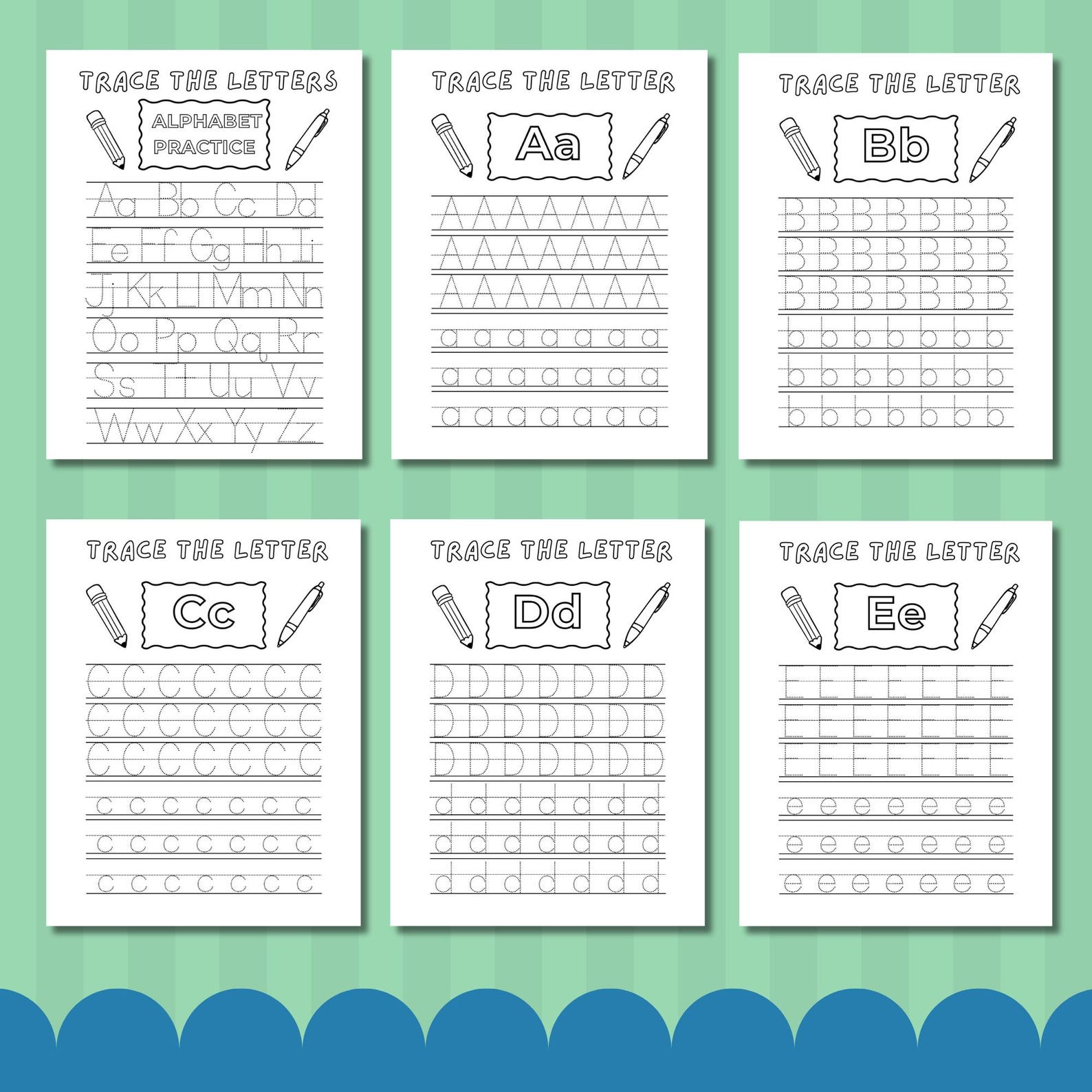 Alphabet Tracing Worksheets - Alphabet Practice Pages - Handwriting ...
