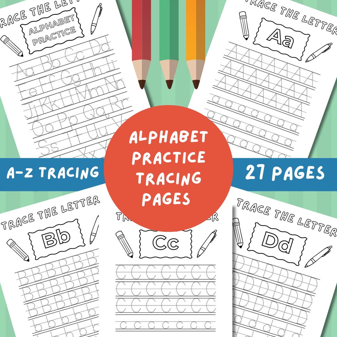 Alphabet Tracing Worksheets - Alphabet Practice Pages - Handwriting ...