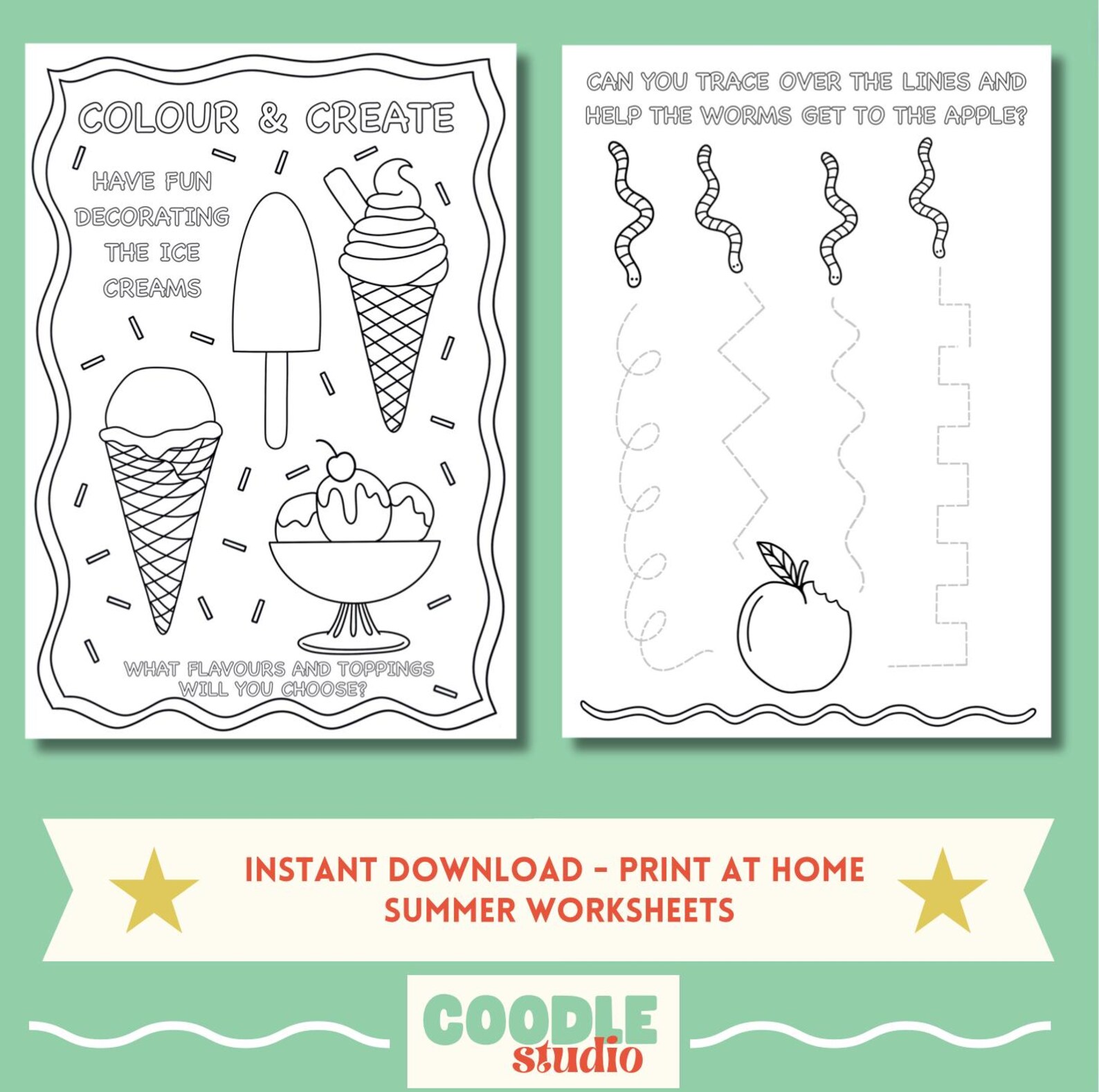 Summer Activity Workbook: Kids Colouring Pages (digital Download) - Etsy