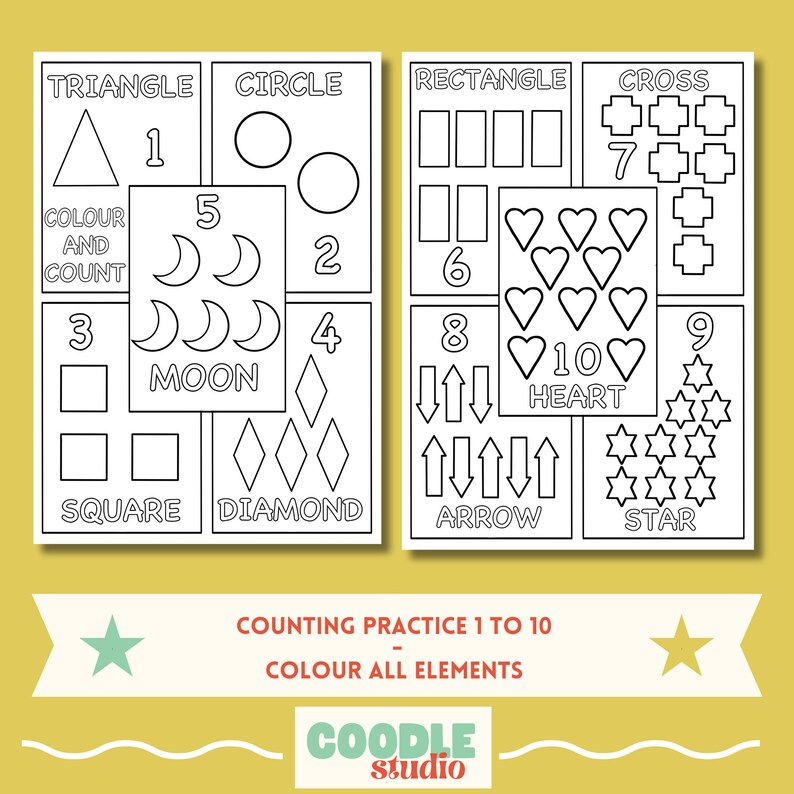 Actividad para colorear formas - Hoja de trabajo para colorear formas ...