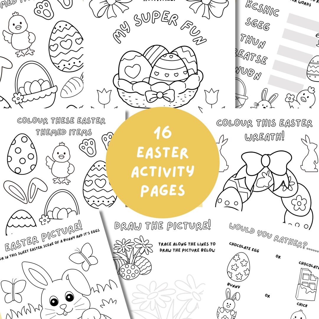 Printable Easter Activity Booklet - Easter Games and Colouring Book ...