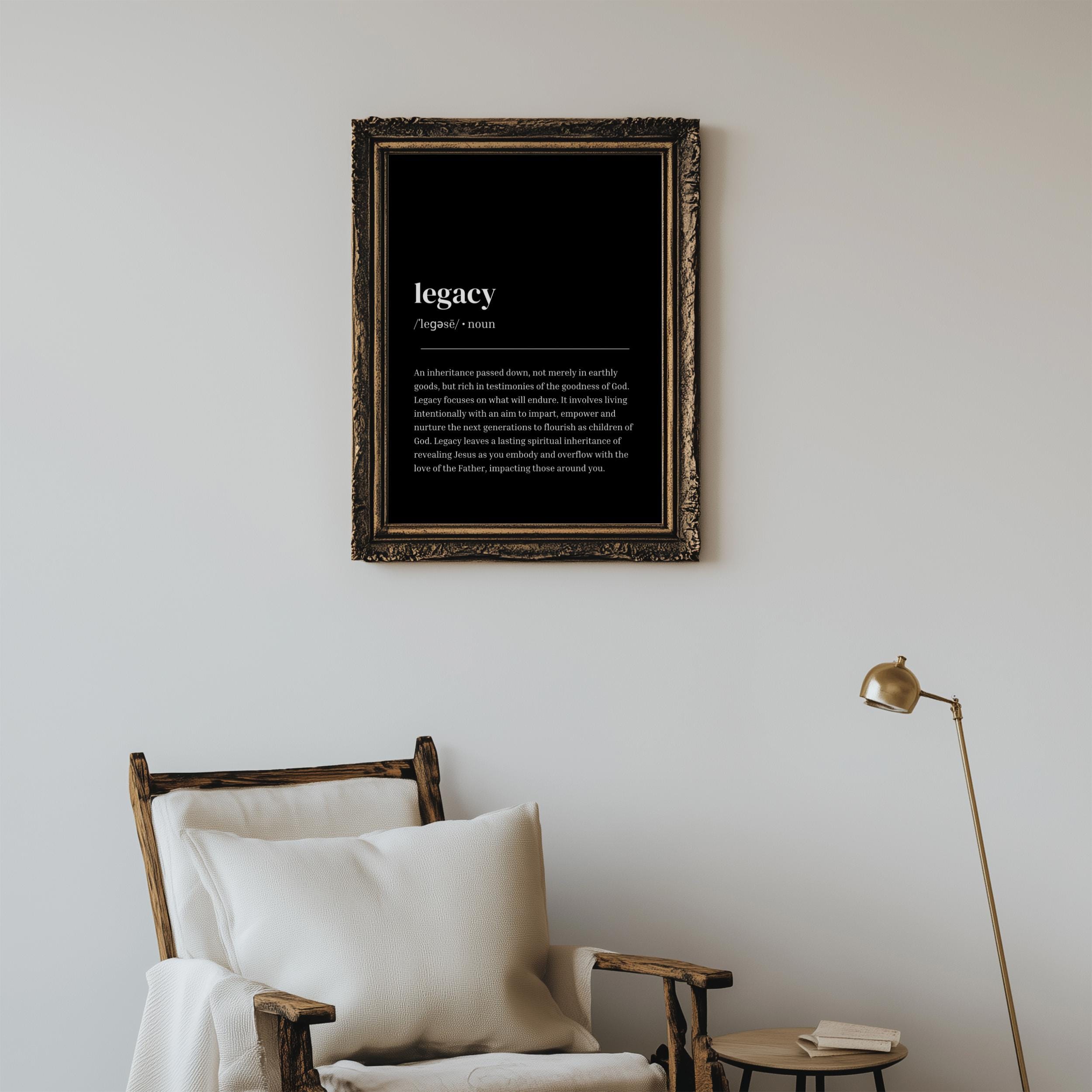 Legacy Definition Print, Inheritance, Black and White | Christian Wall ...