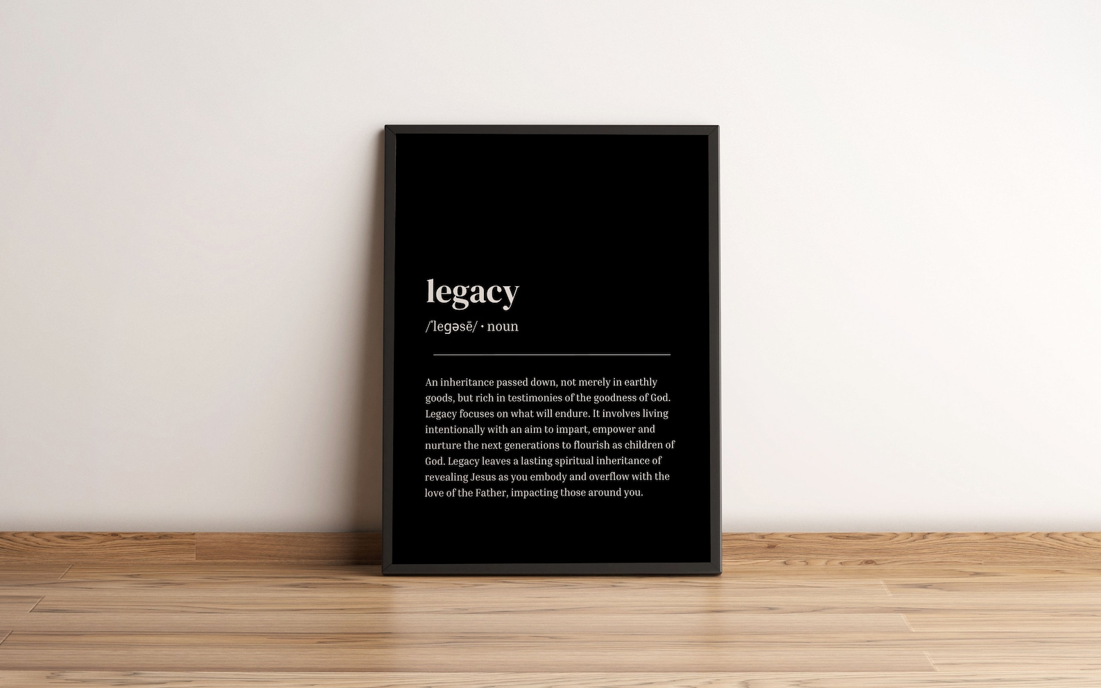 Legacy Definition Print, Inheritance, Black and White | Christian Wall ...