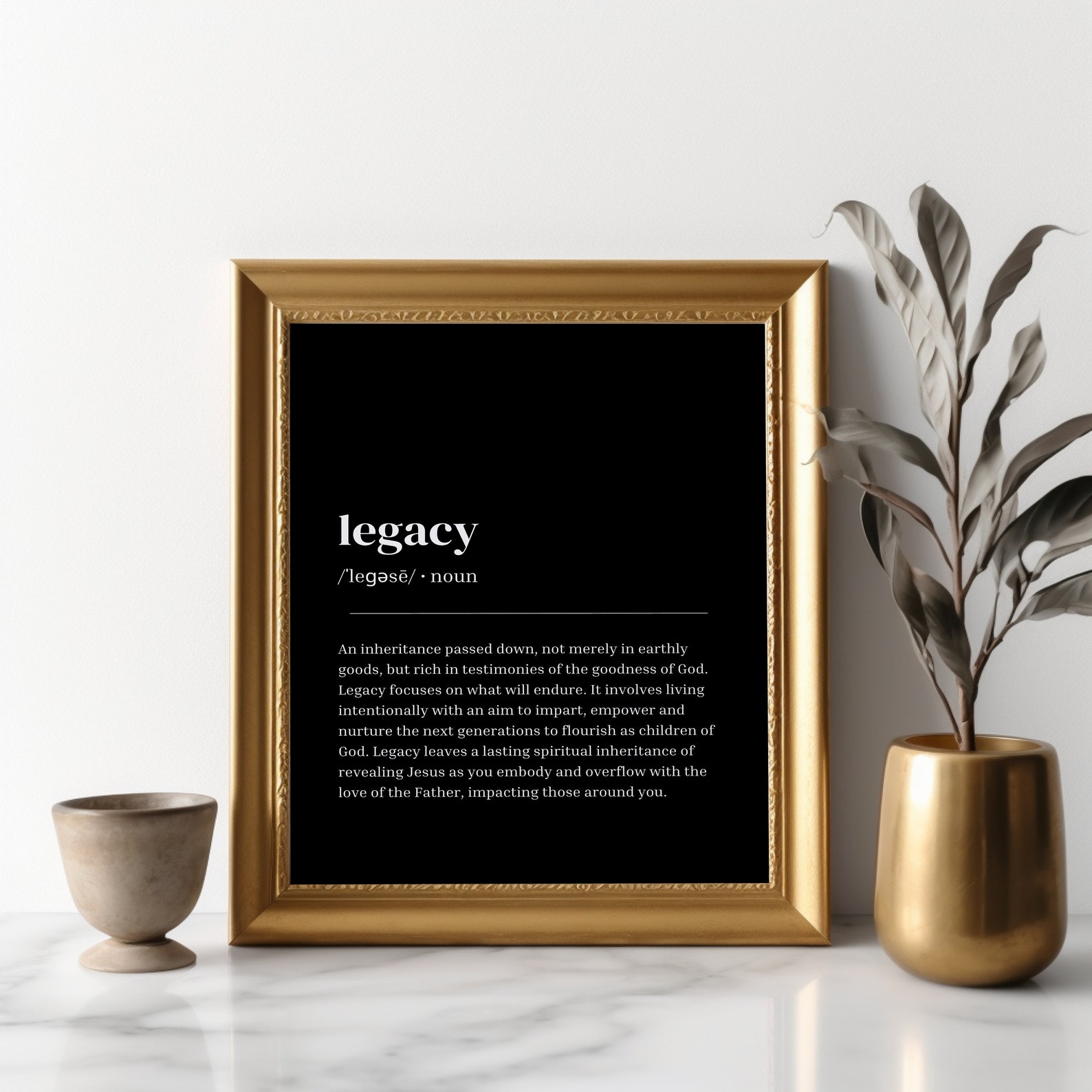 Legacy Definition Print, Inheritance, Black and White | Christian Wall ...