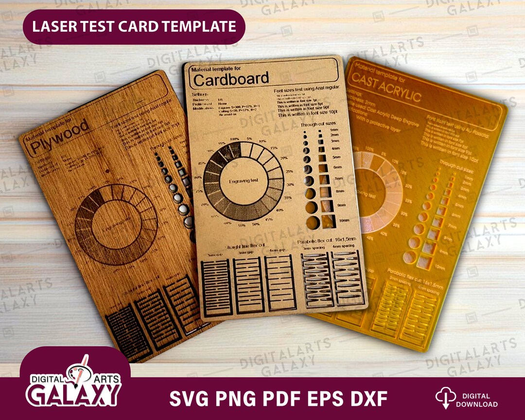 Laser Test Files, Lightburn Laser Test Files Pack, Laser Engraving ...