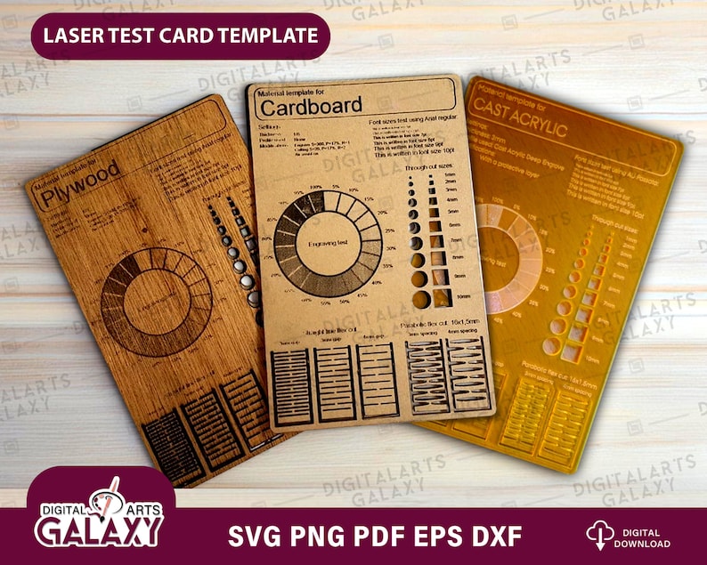 Laser Test Files, Lightburn Laser Test Files Pack, Laser Engraving ...