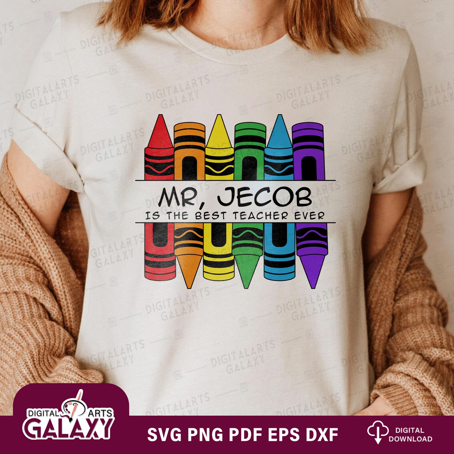 Crayon Monogram SVG, Personalized Crayons PNG, Crayon Split Monogram ...