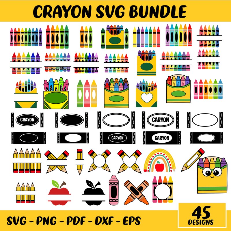 Crayon Svg - Etsy