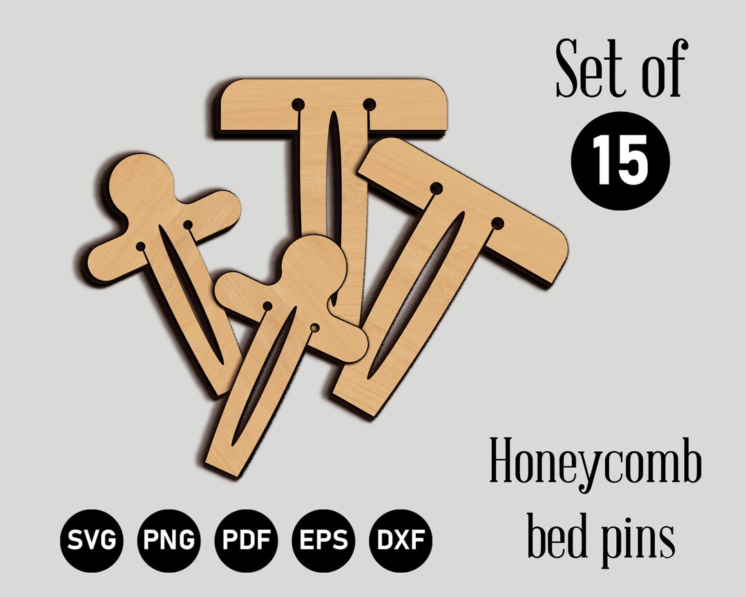 Honeycomb Bed Pin Size Test Tool, Crumb Tray Pins, Honeycomb Pins SVG ...
