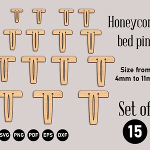 Honeycomb Bed Pin Size Test Tool, Crumb Tray Pins, Honeycomb Pins SVG ...