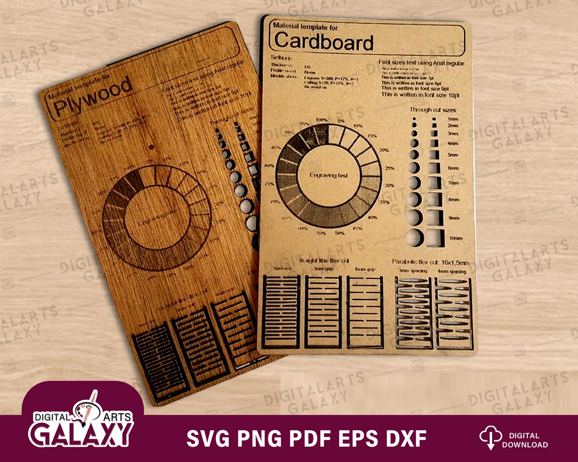 Laser Test Files, Lightburn Laser Test Files Pack, Laser Engraving ...