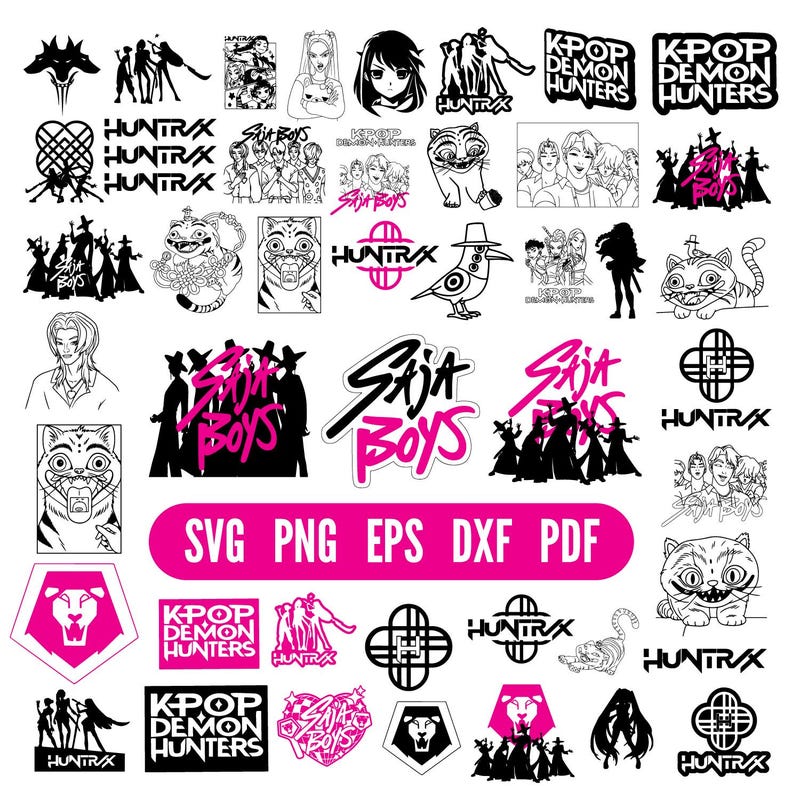 Huntrix Silhouette Svg - Etsy