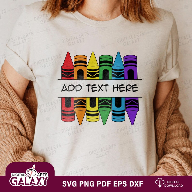 Crayon Monogram SVG, Personalized Crayons PNG, Crayon Split Monogram ...