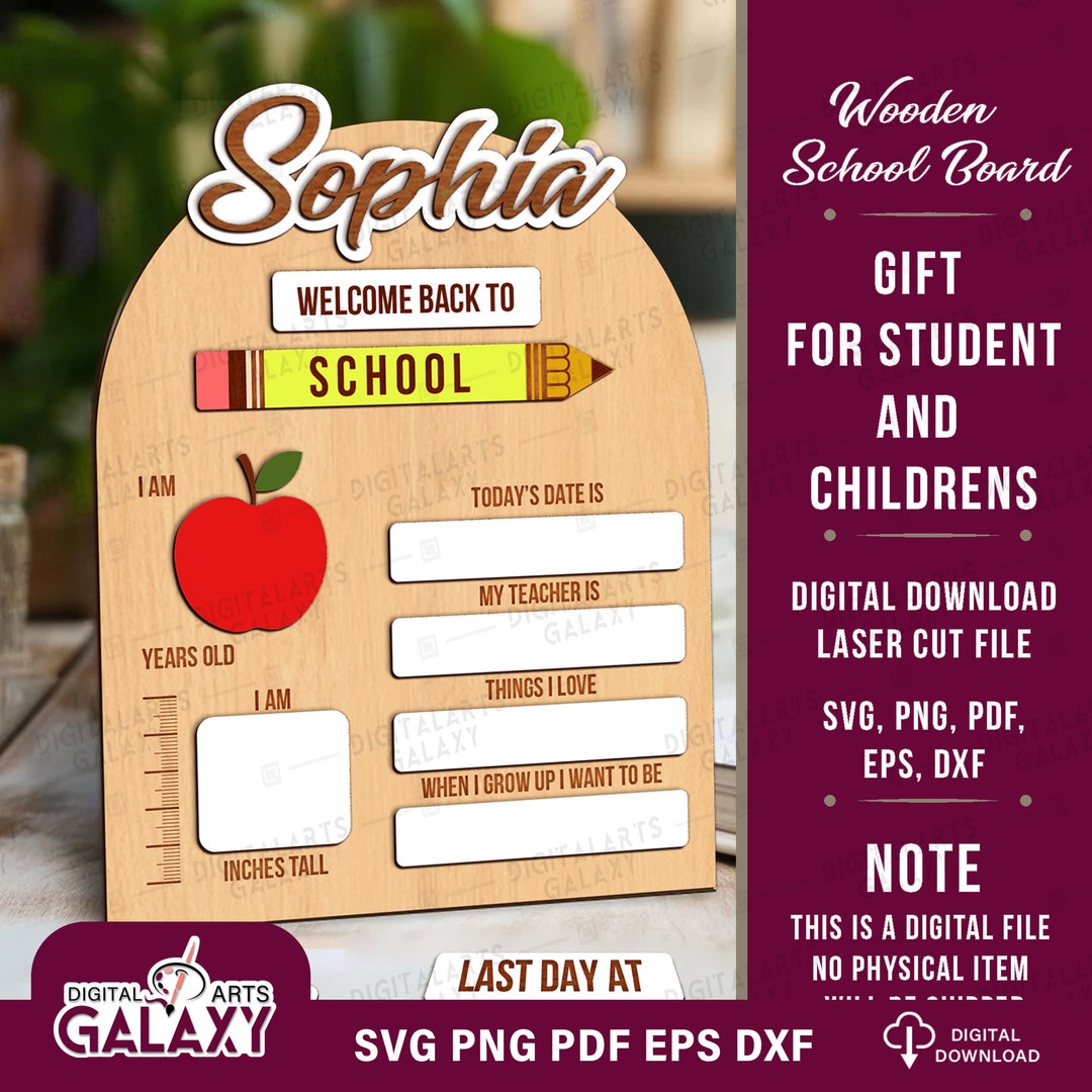 Custom First Day at School Sign Back to School Board First & Last Day ...