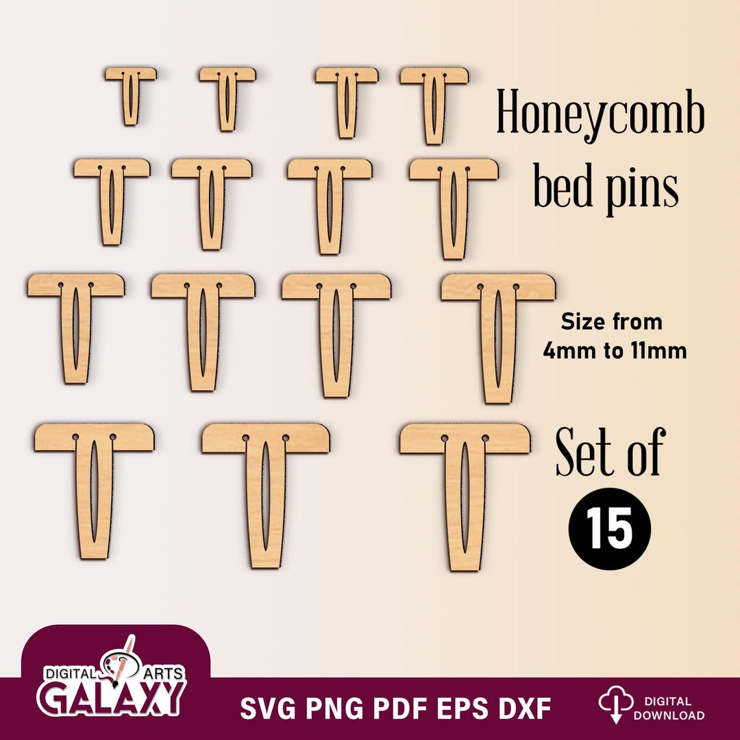 Laser Bed Pins SVG DXF File Honeycomb Bed Pins, Anti-flashback Pins ...
