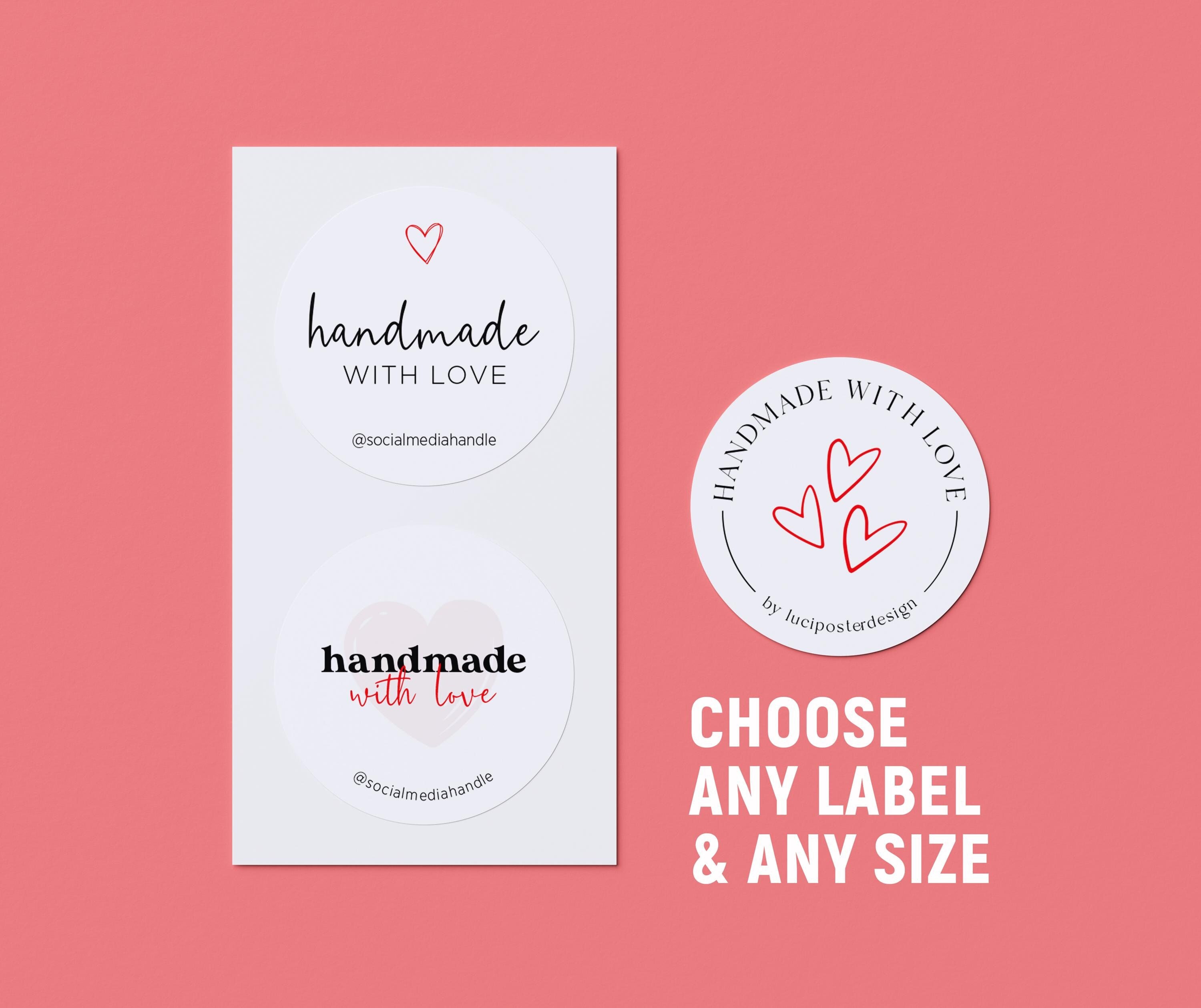 Printable Handmade Sticker Small Business Handmade Label Round ...