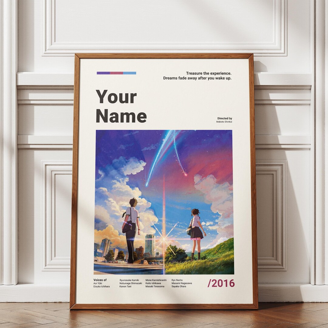 Your Name Wall Art Print | Anime-manga Poster Design | Printable Anime ...