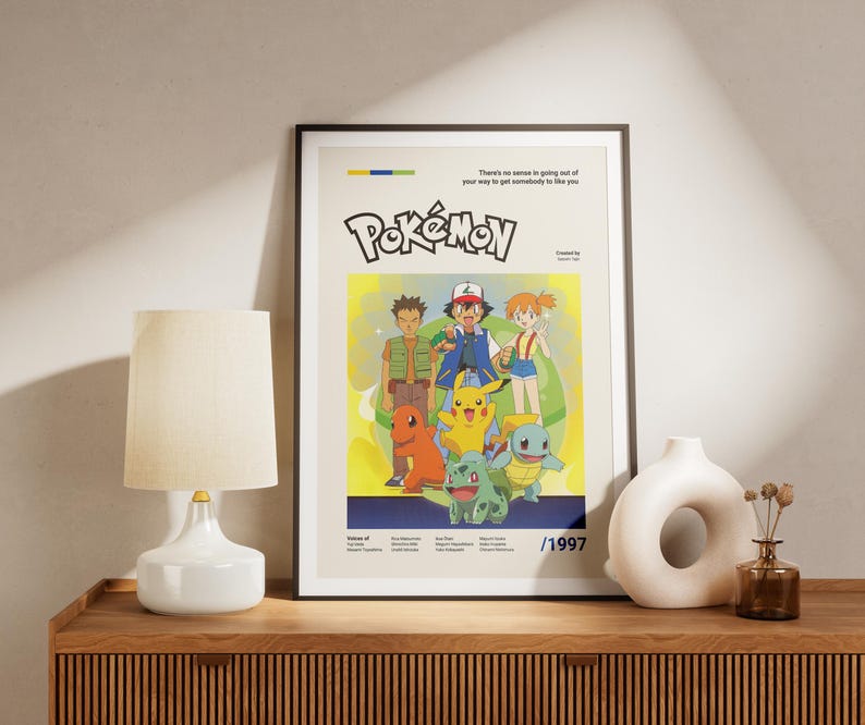 Pokemon Wall Art Print | Anime Poster Design | Pikachu Poster ...