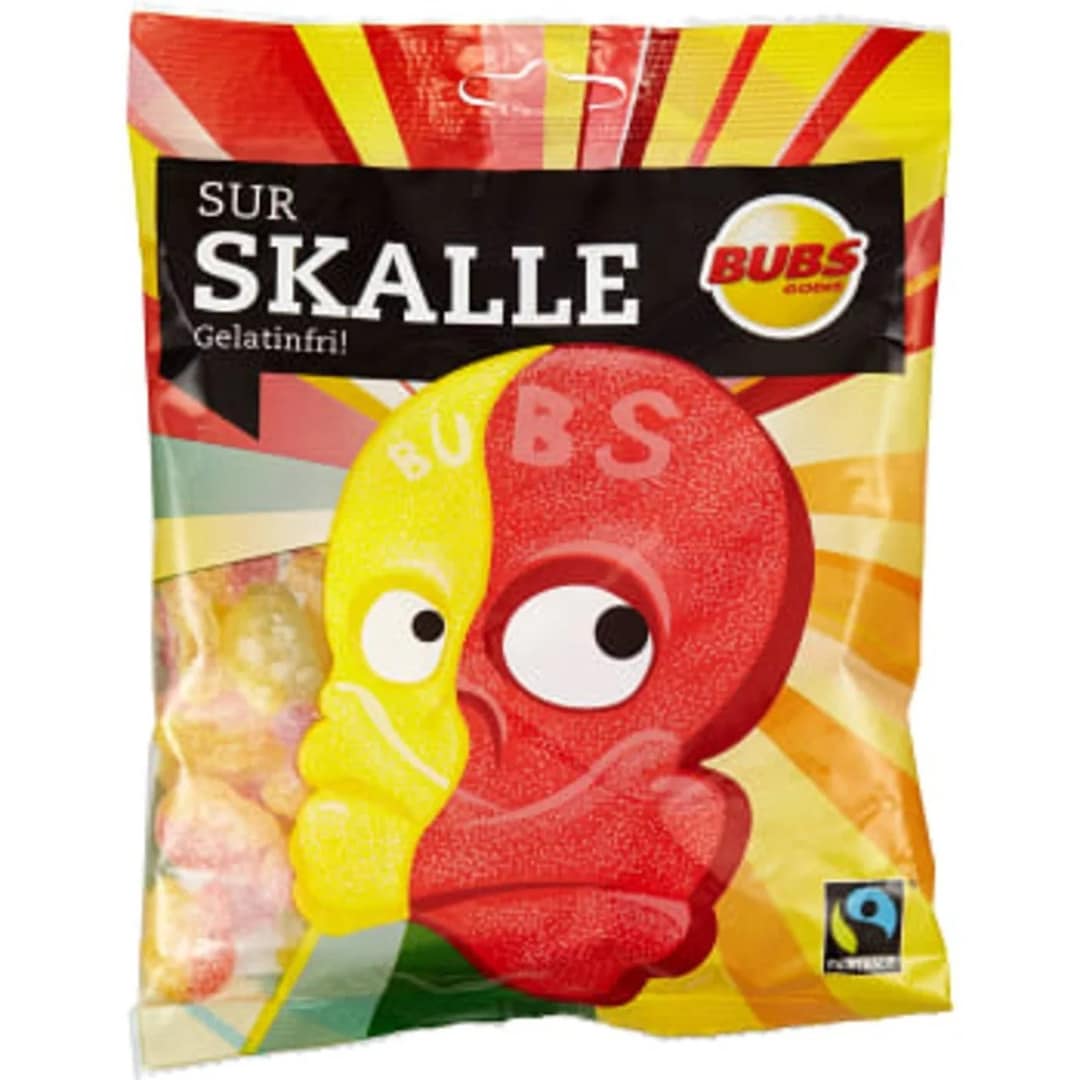 BUBS Sour Skull Red/yellow 190g Real Swedish Candy - Etsy