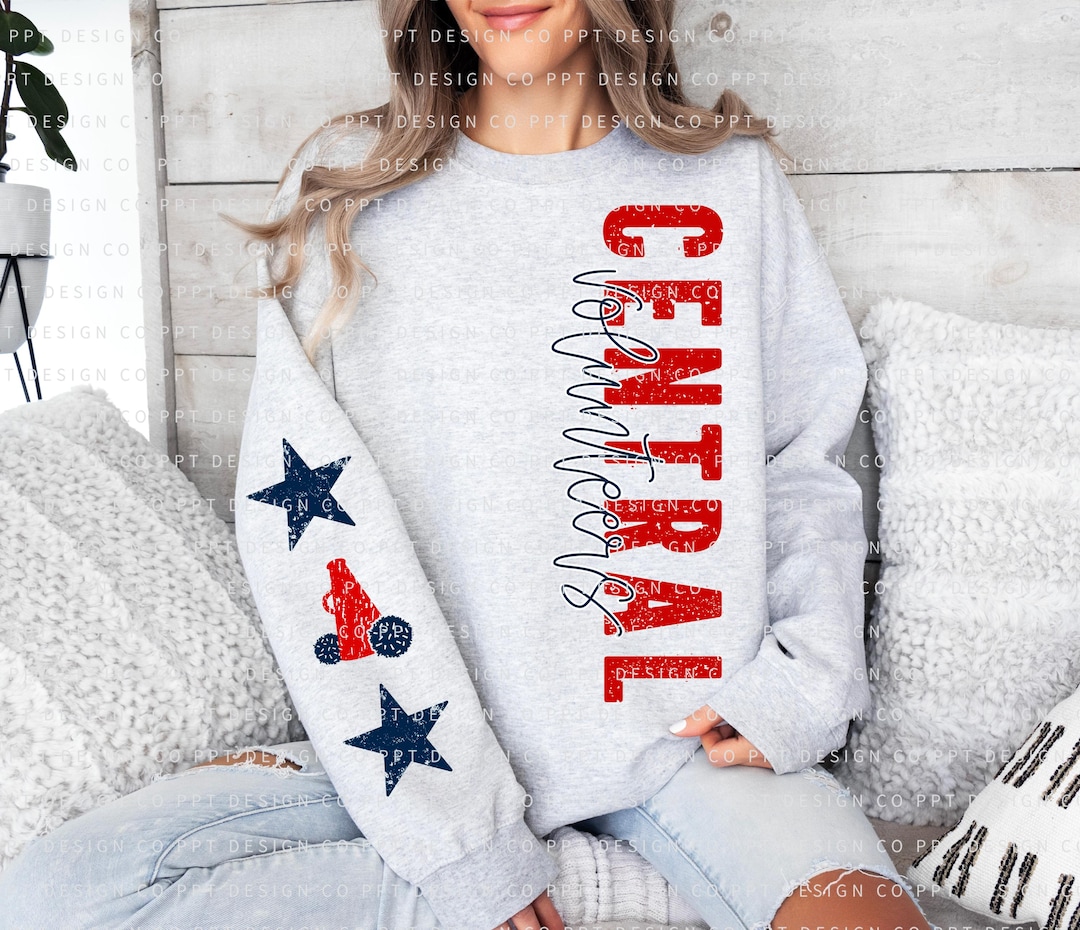 CUSTOMIZABLE Vertical CHEER Mascot Design PLUS Sleeve Spirit Wear ...